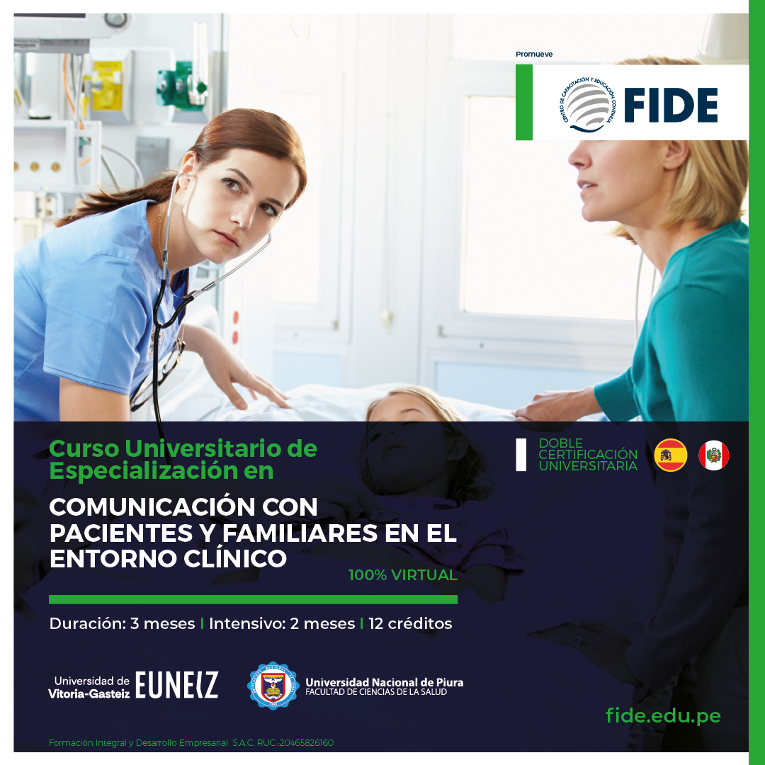 Comunicación con pacientes y familiares en el entorno clínico - FIDE